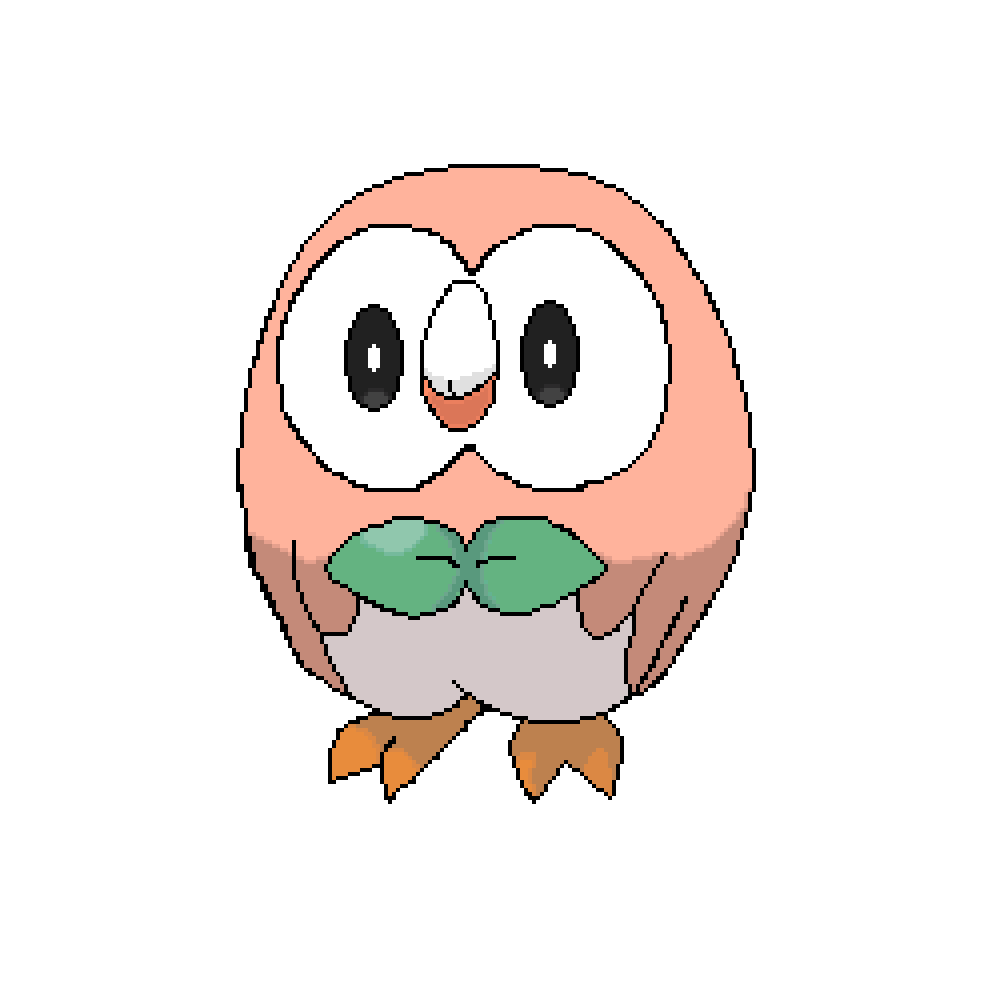 Pixilart - Rowlet by Frosterno