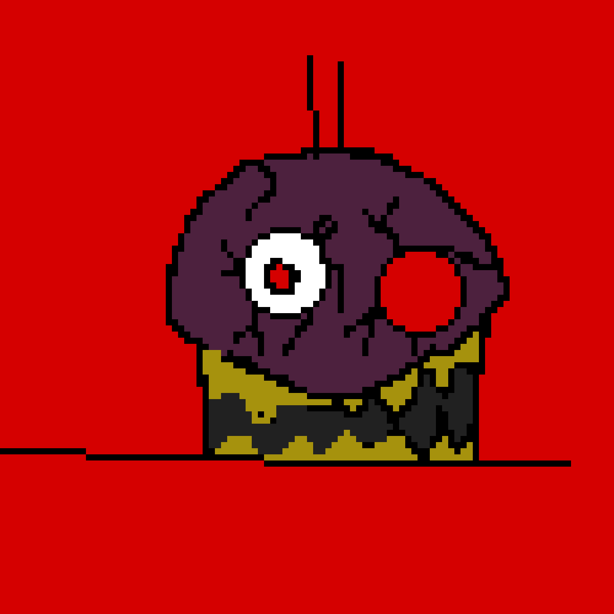 Pixilart - NIGHTMARE CUPCAKE by ennardtheclown