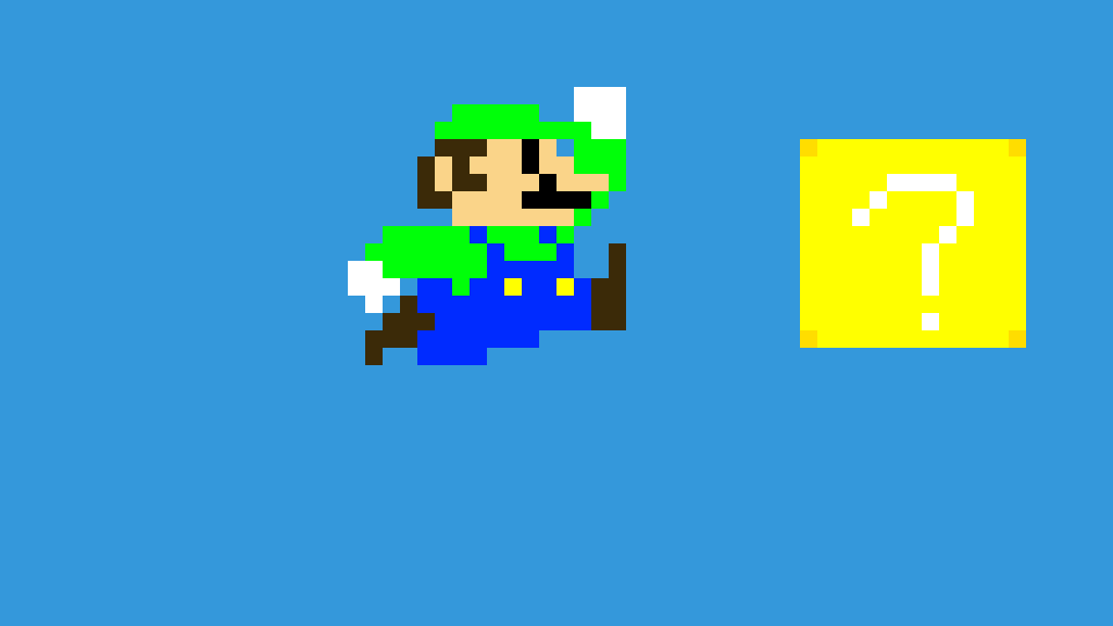 Pixilart - Classic luigi (side view) by DavidBgamer