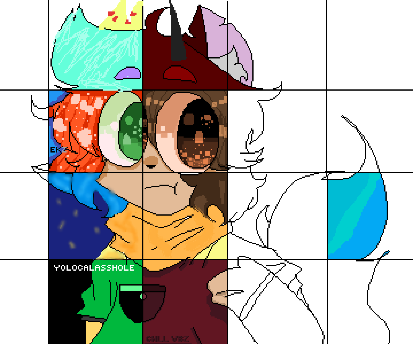 Pixilart - Collab Coloring by pudgeeart