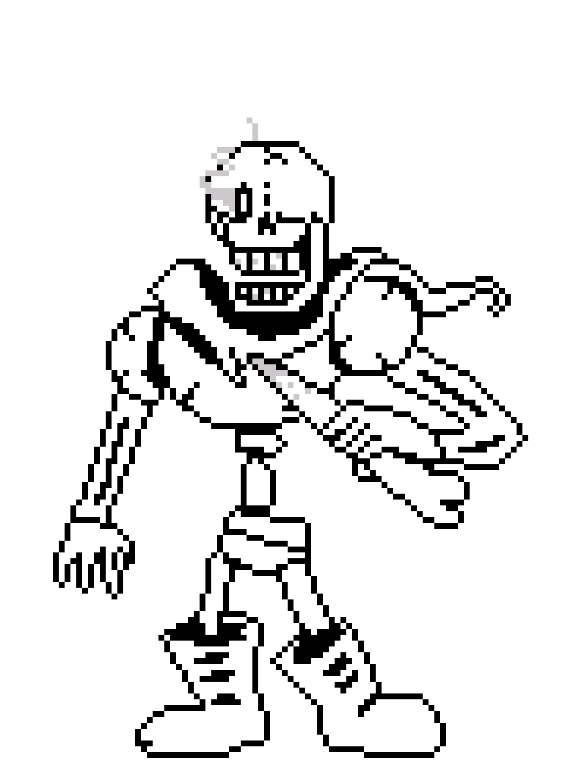 Pixilart - Disdain Papyrus Base by CoolSkeleton97