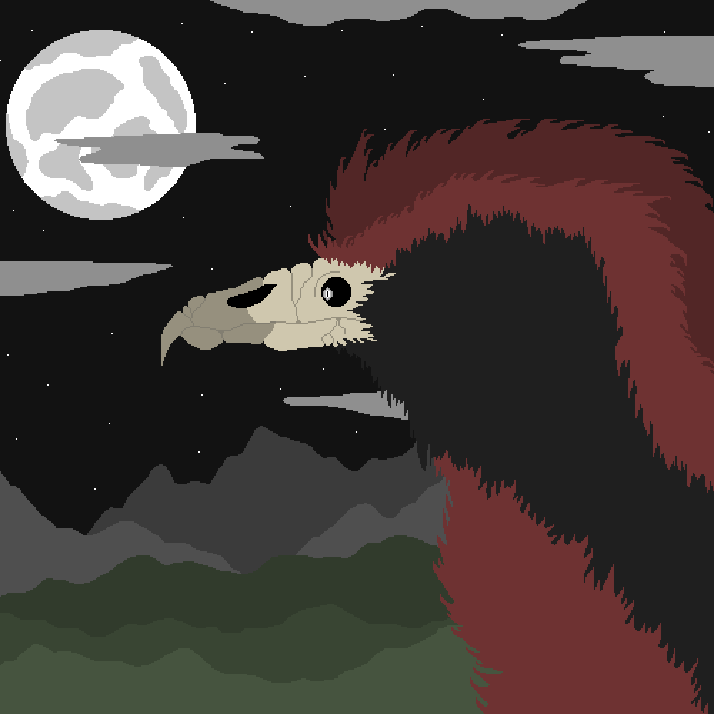 Pixilart - Skull Hawk by EmeraldSerpent