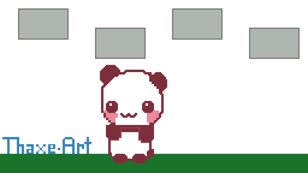 Pixilart - Maroon panda by Anonymous