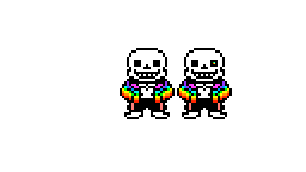 Pixilart - rainbowtale sans by TOMARTS