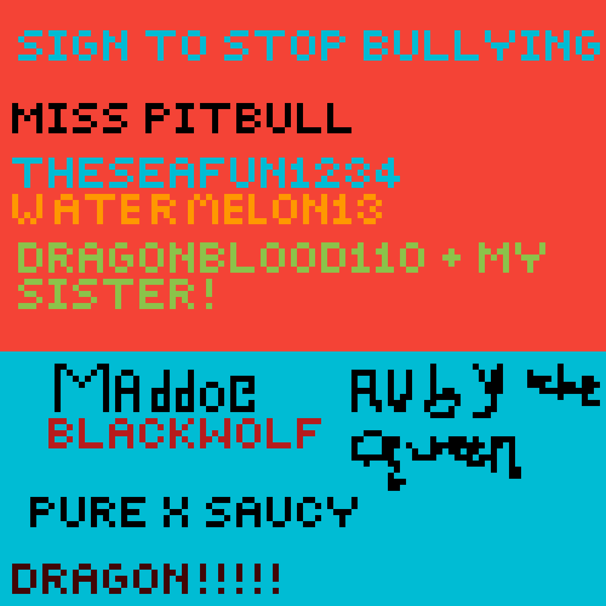Editing stop bullying - Free online pixel art drawing tool - Pixilart