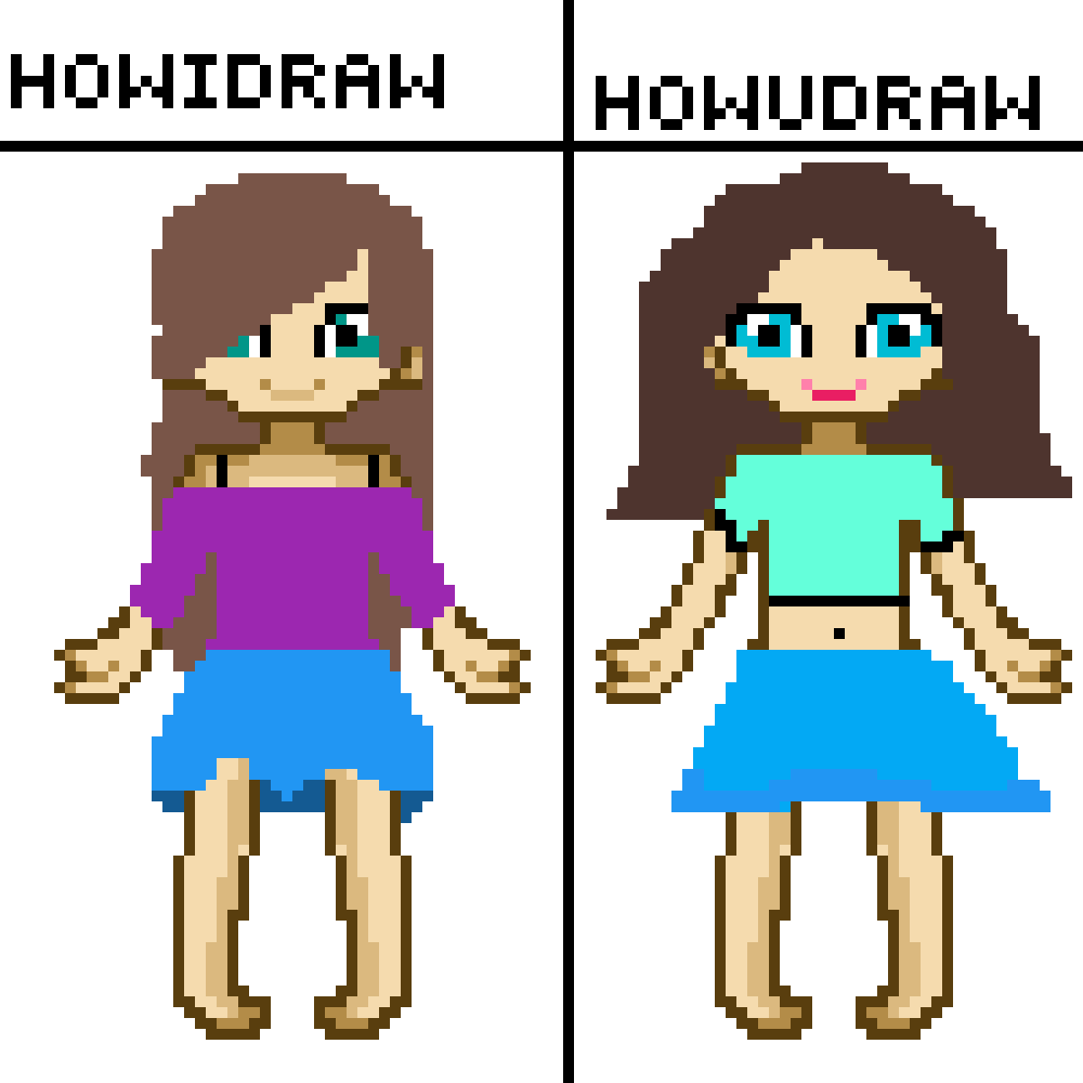 Editing HOW I Draw - Free online pixel art drawing tool - Pixilart