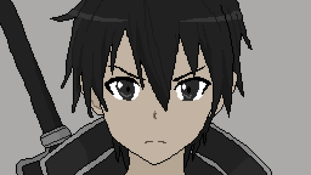 Editing Kirito (from sword art online) - Free online pixel art drawing ...