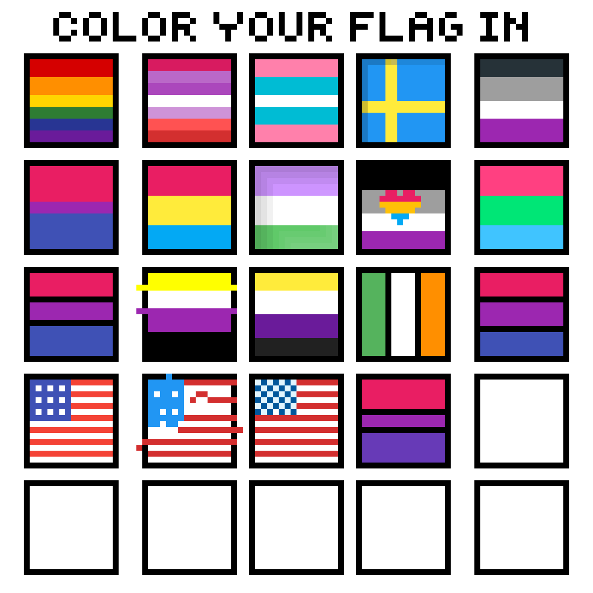 Editing ah yes my pride flag - Free online pixel art drawing tool ...