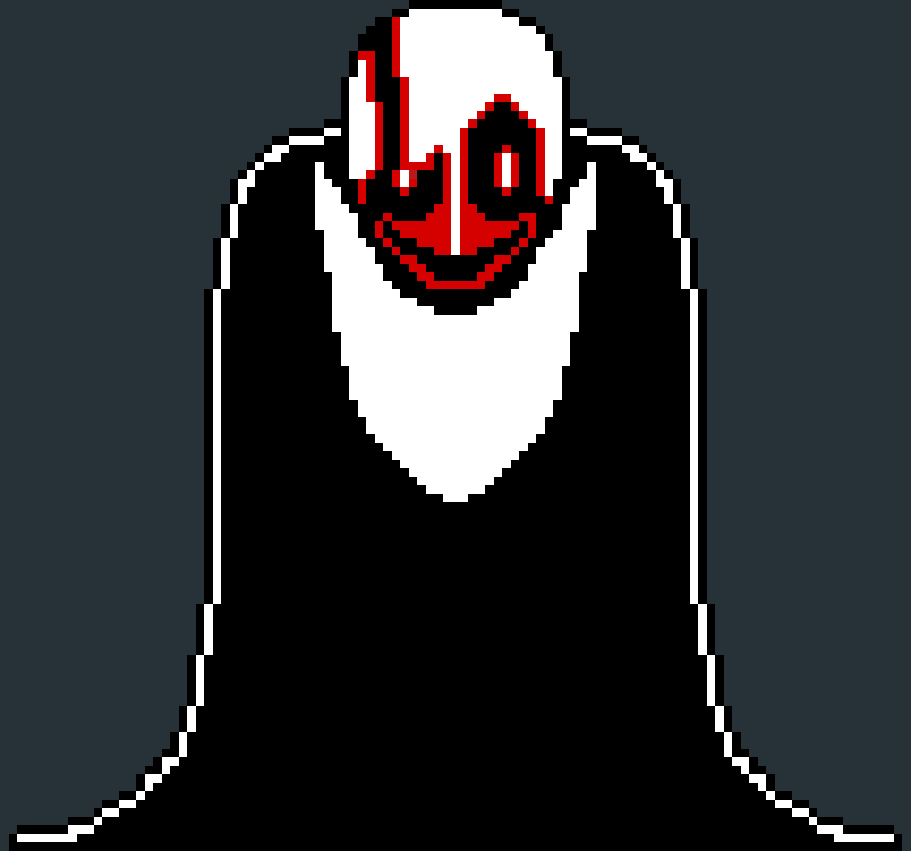 Pixilart - SSF RED Gaster Base by BurningCherry10