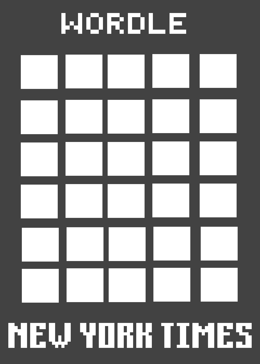 Pixilart - 3 27 2022 wordle by Carlnosen