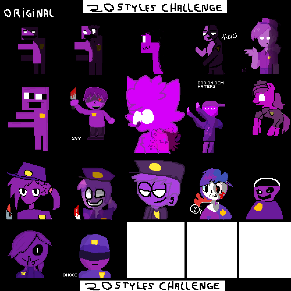 Editing 20 styles challenge - Free online pixel art drawing tool - Pixilart