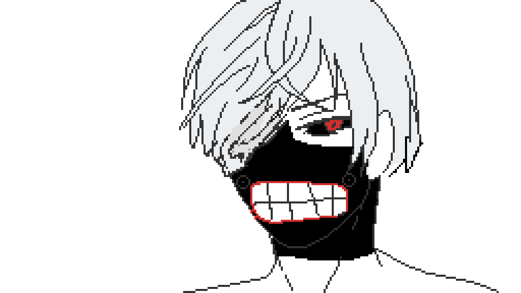 Editing Tokyo ghoul - Free online pixel art drawing tool - Pixilart