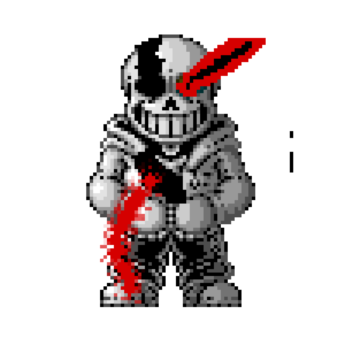 Pixilart - when sans got cut but by like-your-cut-g