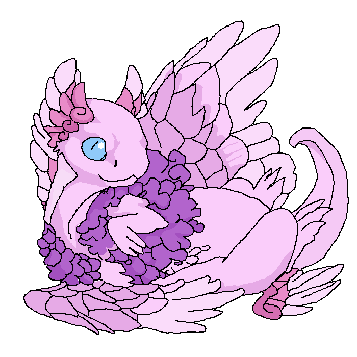 Pixilart - Angel The Axolotl by WingsofWarriors