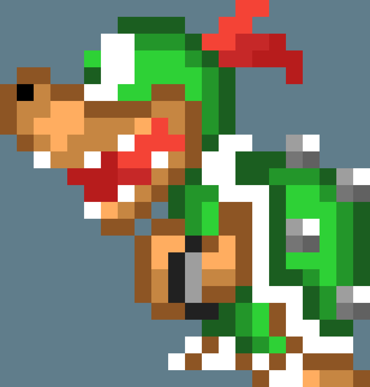 Cuadrícula De Bowser De 8 Bits