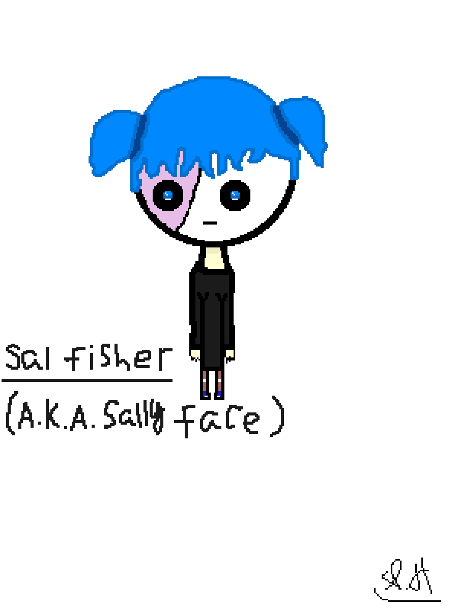 Pixilart - Sal Fisher (A.K.A Sally Face) by MofuMushu