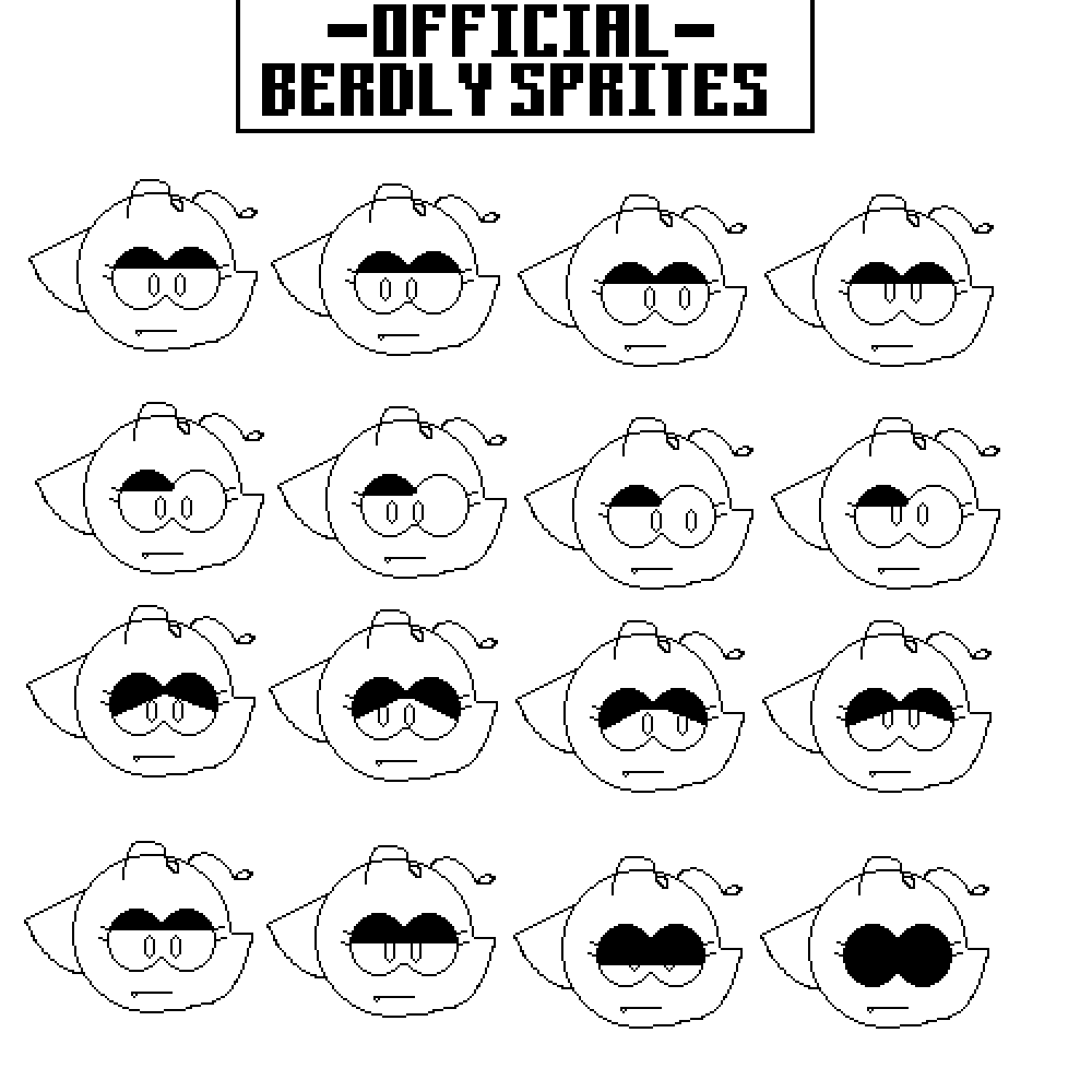 Pixilart - Berdly sprites by Shiibee