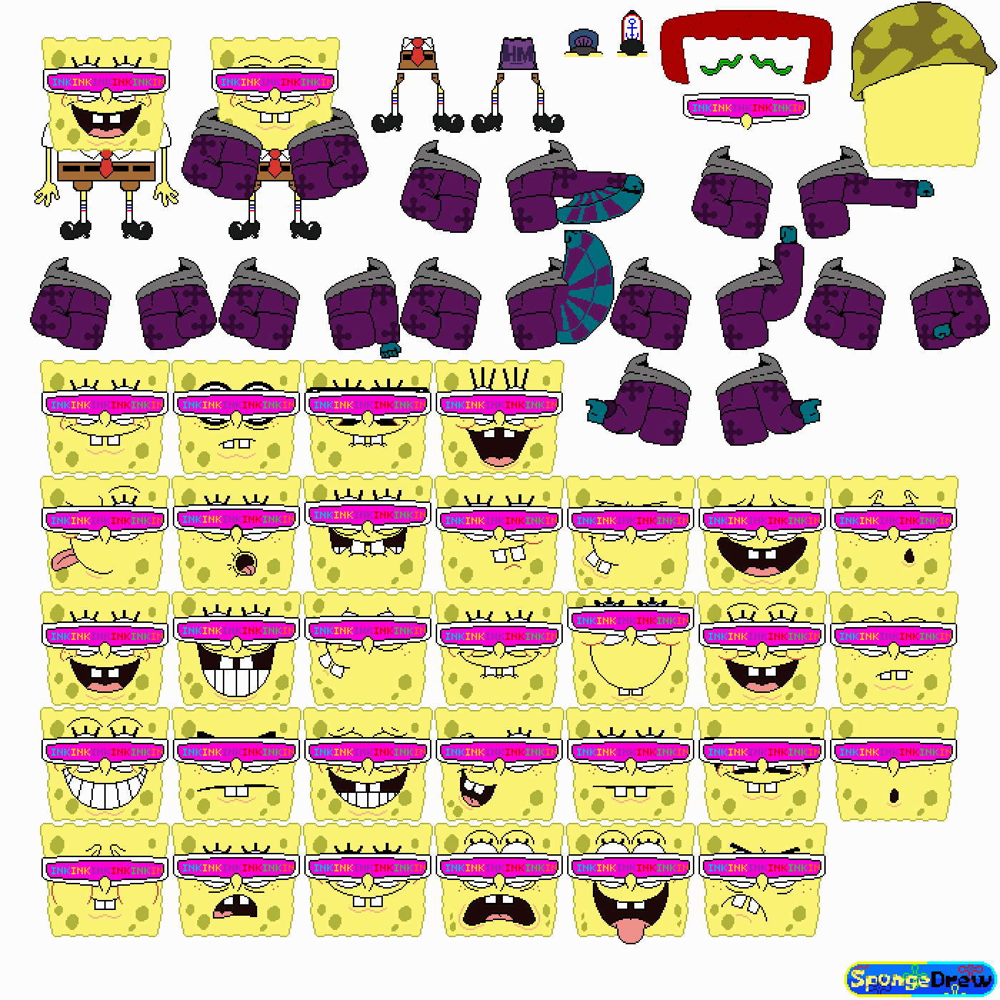 Pixilart - ink sponge sprite sheet by ink-man