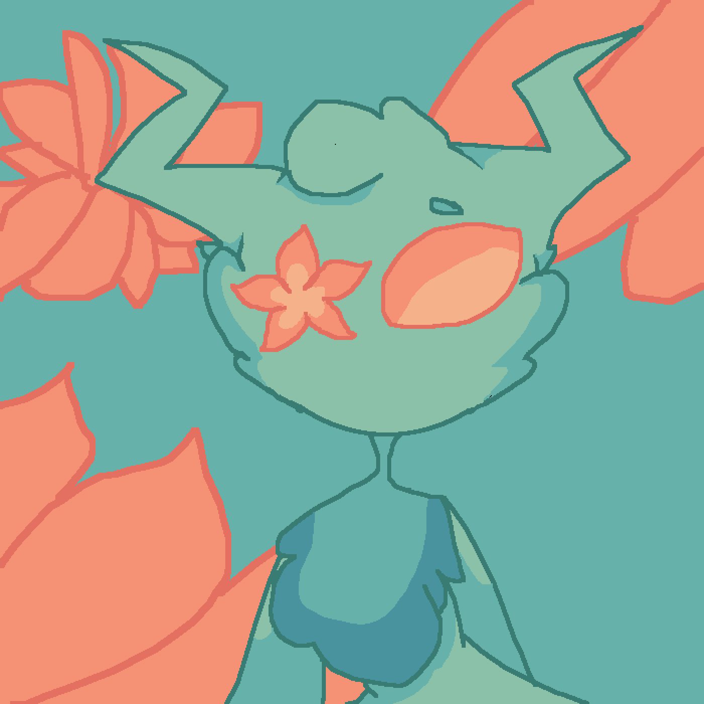 Pixilart - fluffy demon by waterpotato1002