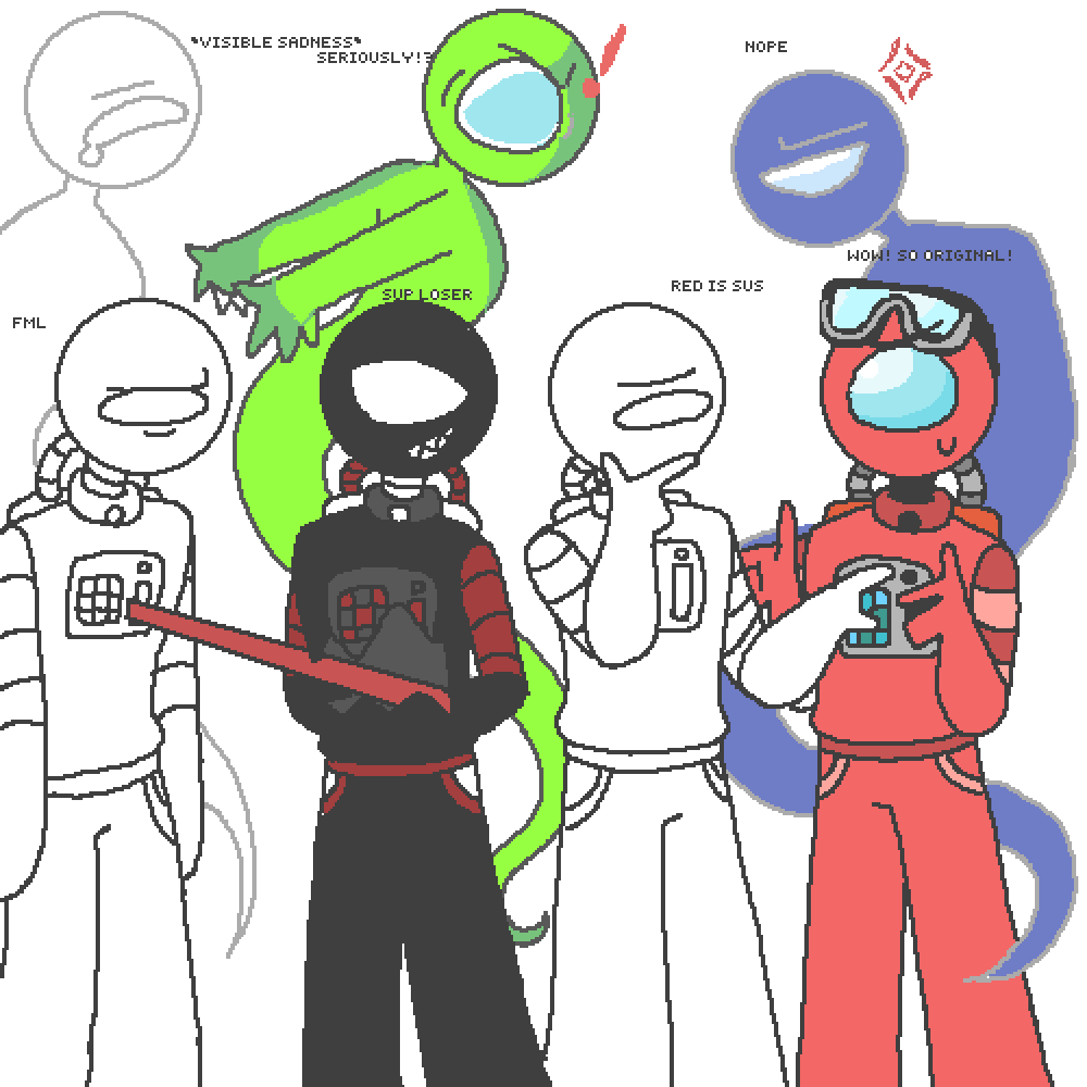 Editing amongus credit to the ar - Free online pixel art drawing tool ...