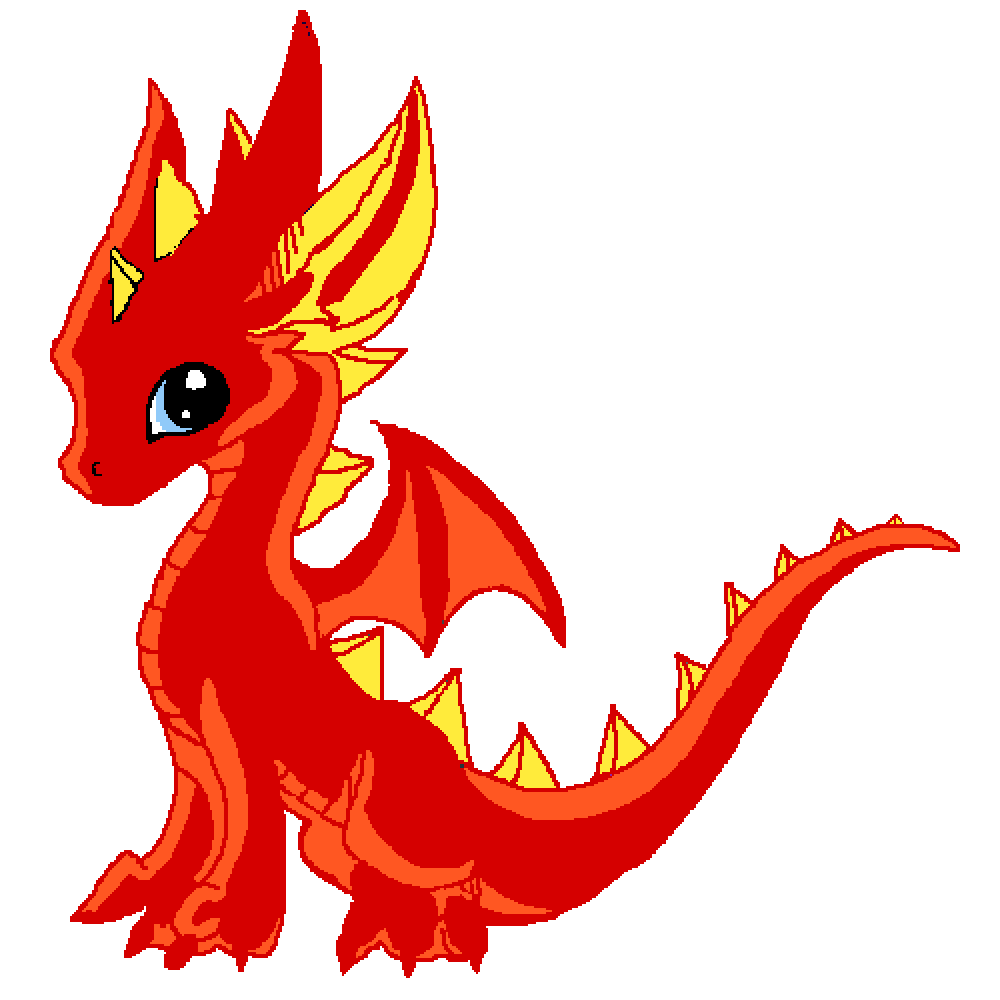Editing Flame the fire dragon - Free online pixel art drawing tool ...