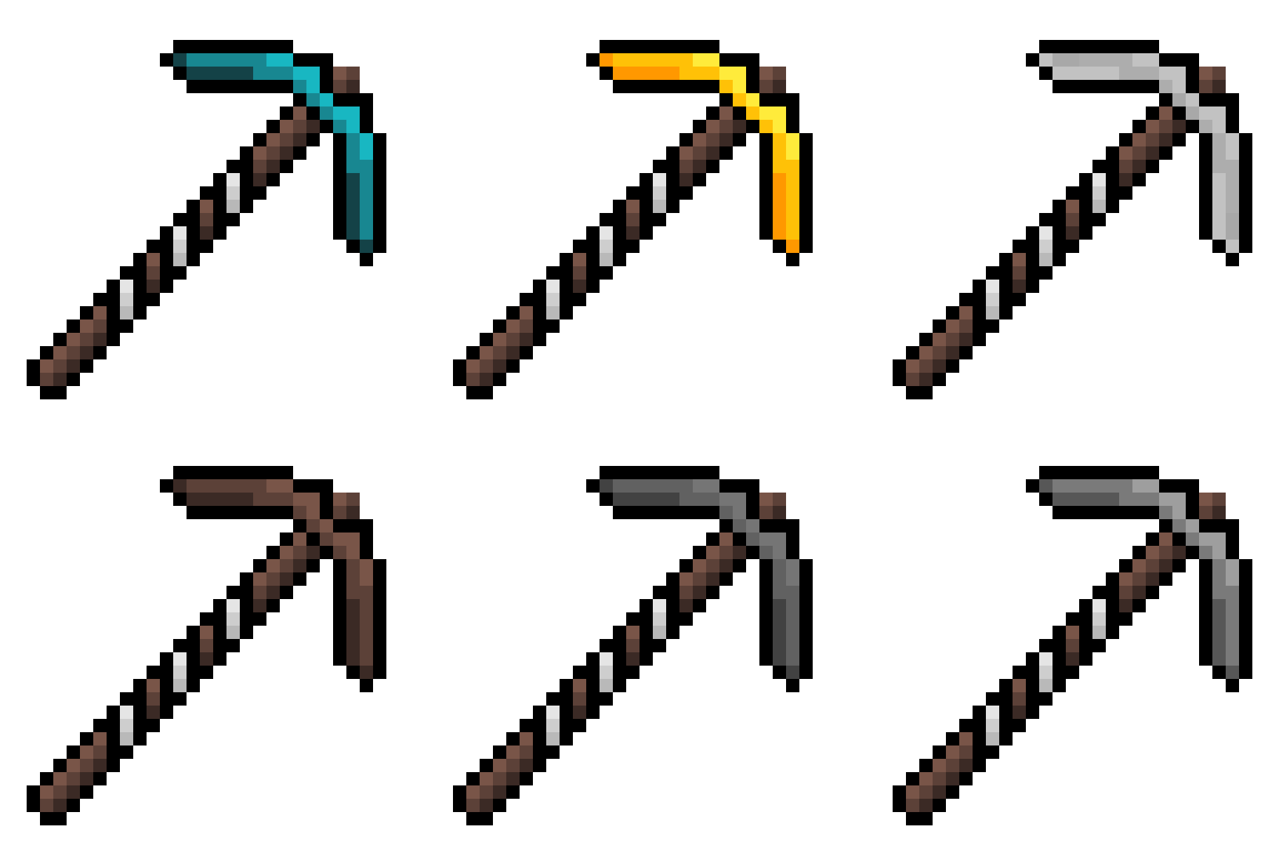 Pixilart - MC Texture Pack: Pickaxes by CaliOnOccasion