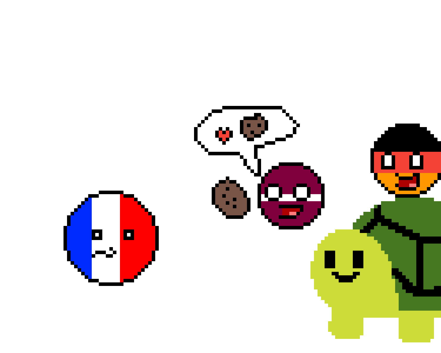 Pixilart - Countryballs with mouths by ificanrace
