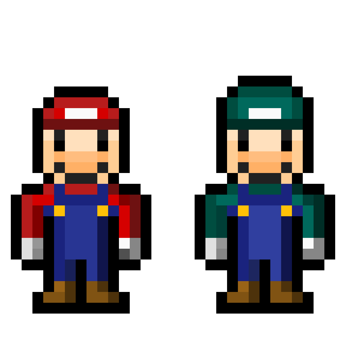 Pixilart - Big eye Mario and Luigi by Benji64