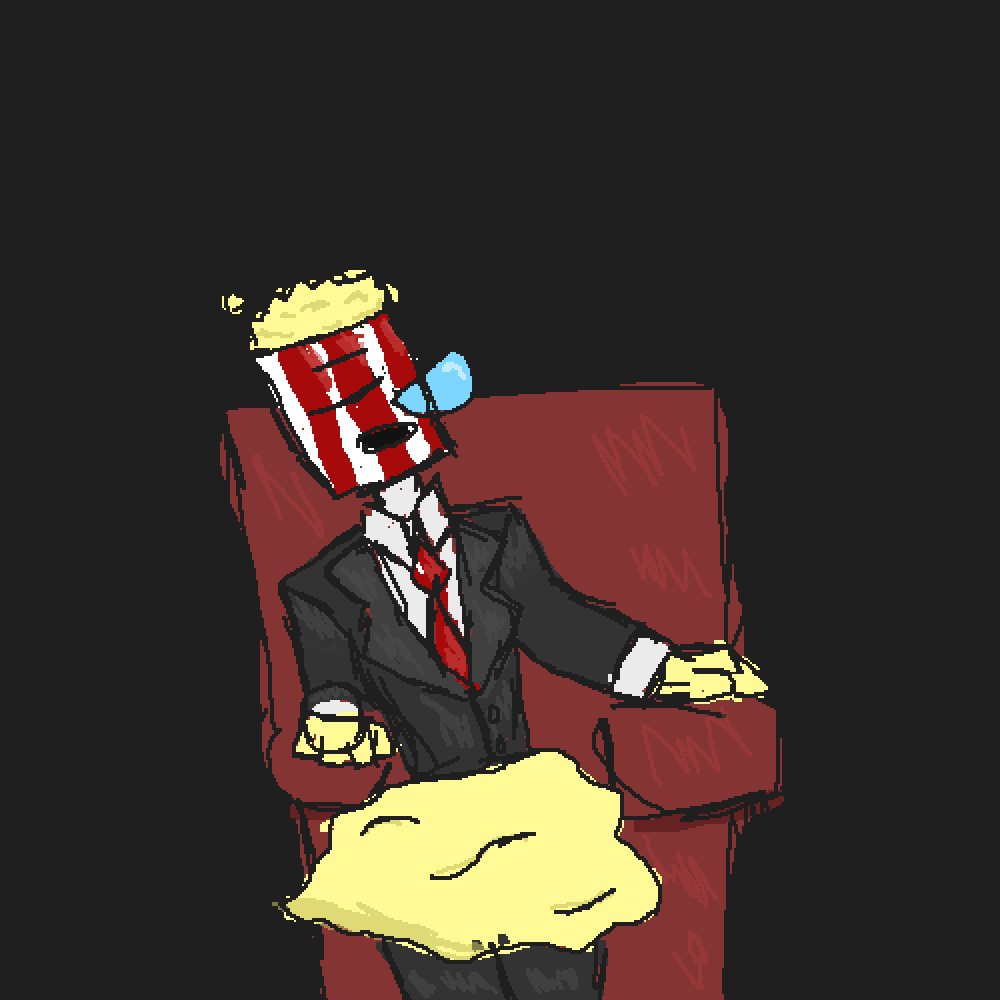 Pixilart - Popcorn Man by tristan4u