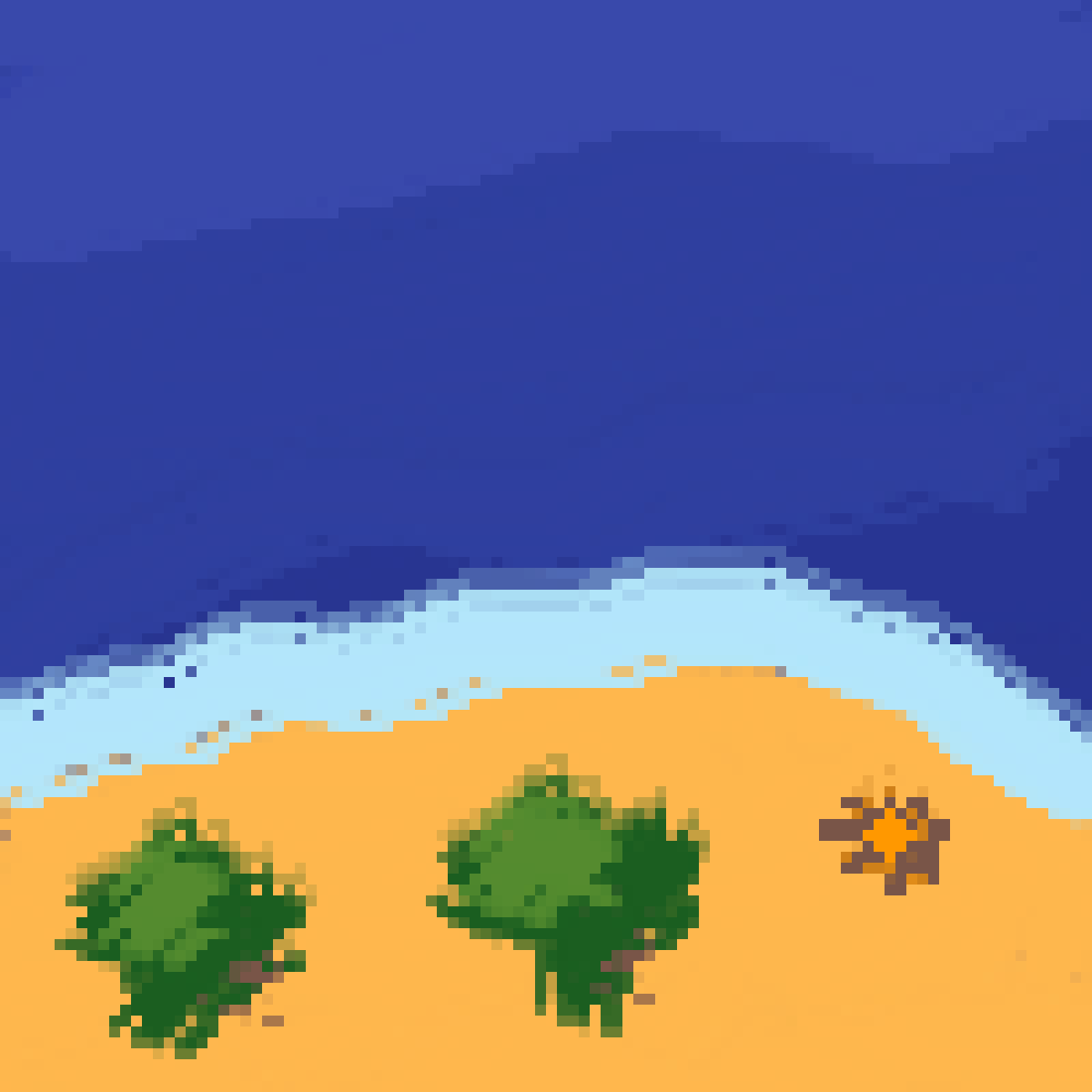 Pixilart - Top view of the beach. by Pixel-Core