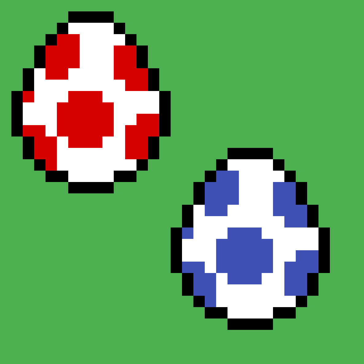 Pixilart - Colored Yoshi eggs by MEGA-gamer25