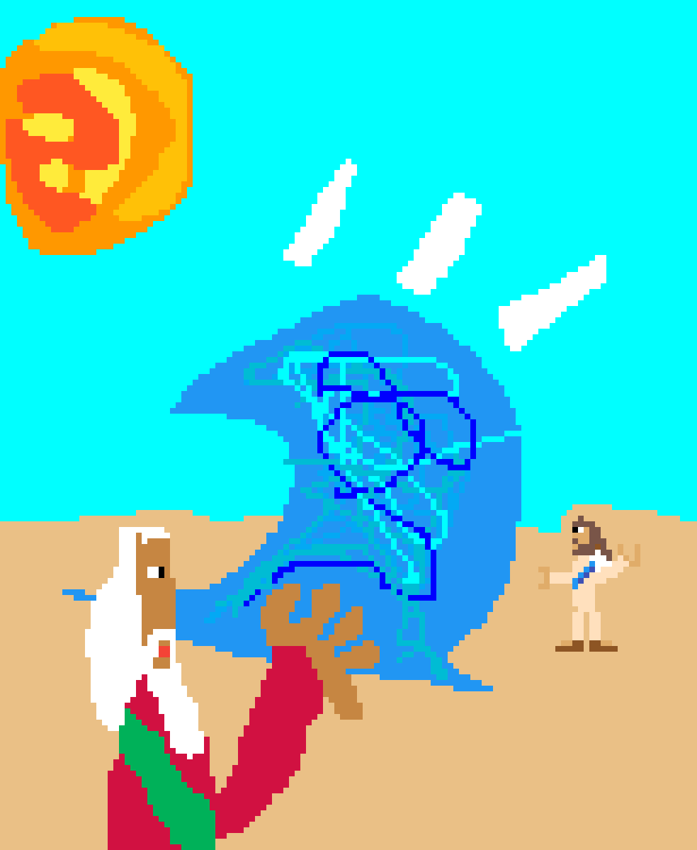 Editing Moses vs Jesus - Free online pixel art drawing tool - Pixilart