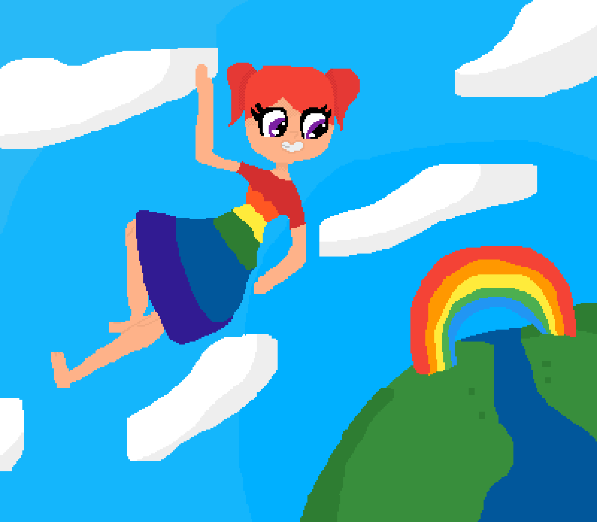 Pixilart - Rainbow girl by DUDEZ3RO