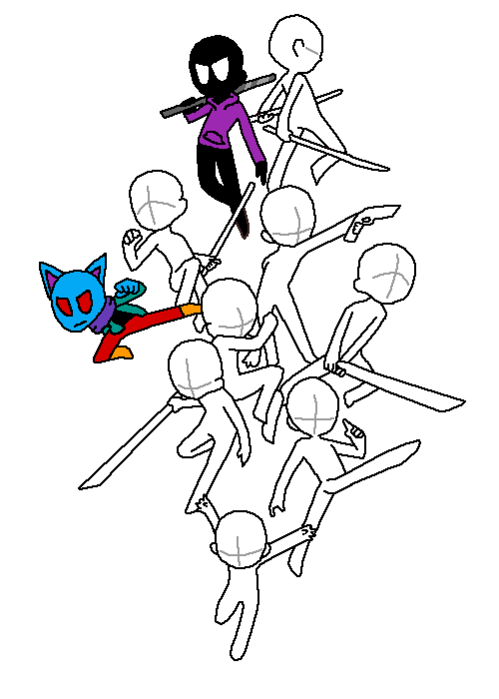 Pixilart - E Gang Collab by StereoMan