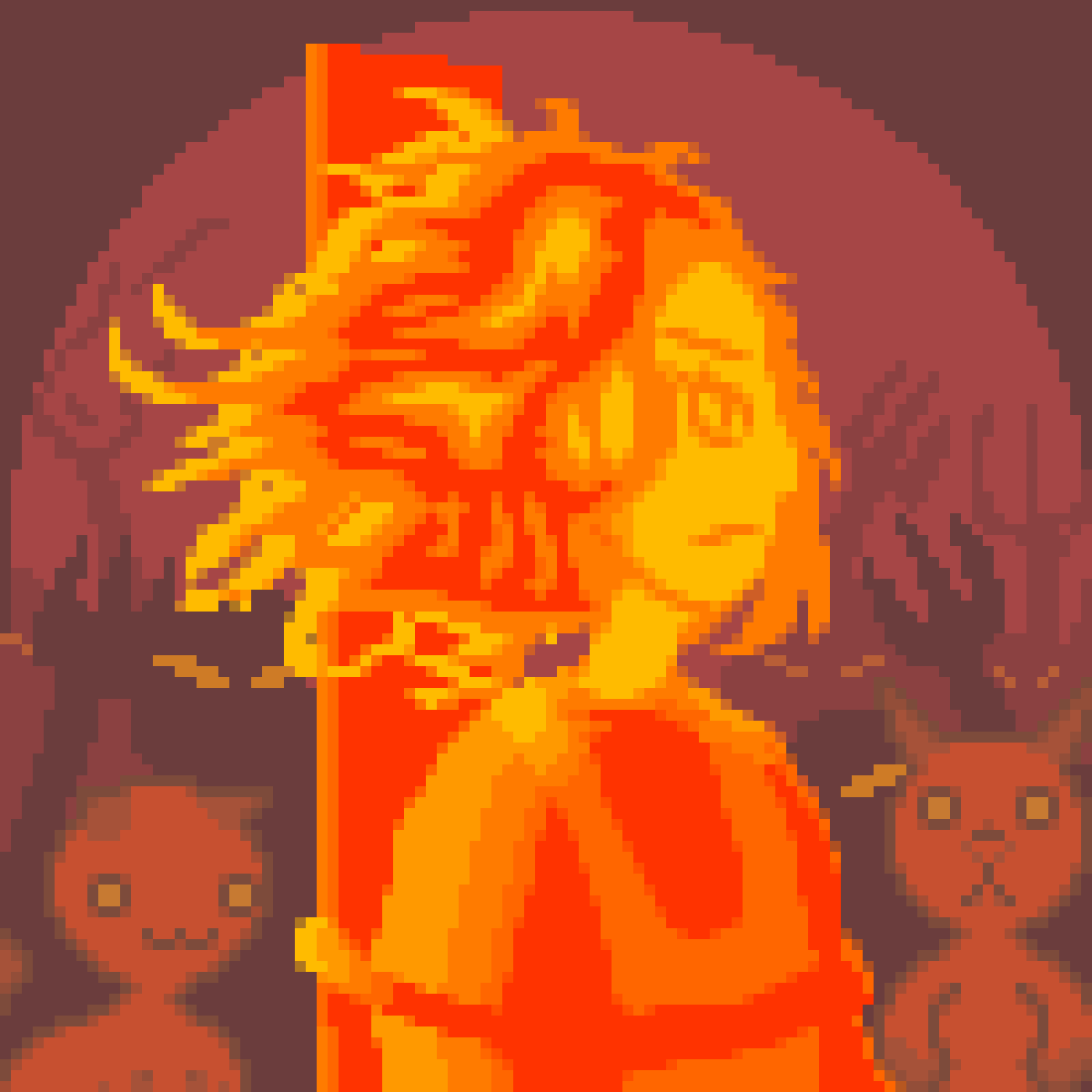 Pixilart - Burn the Witch! (Elon from Cat Ghost) by 10Gpixels