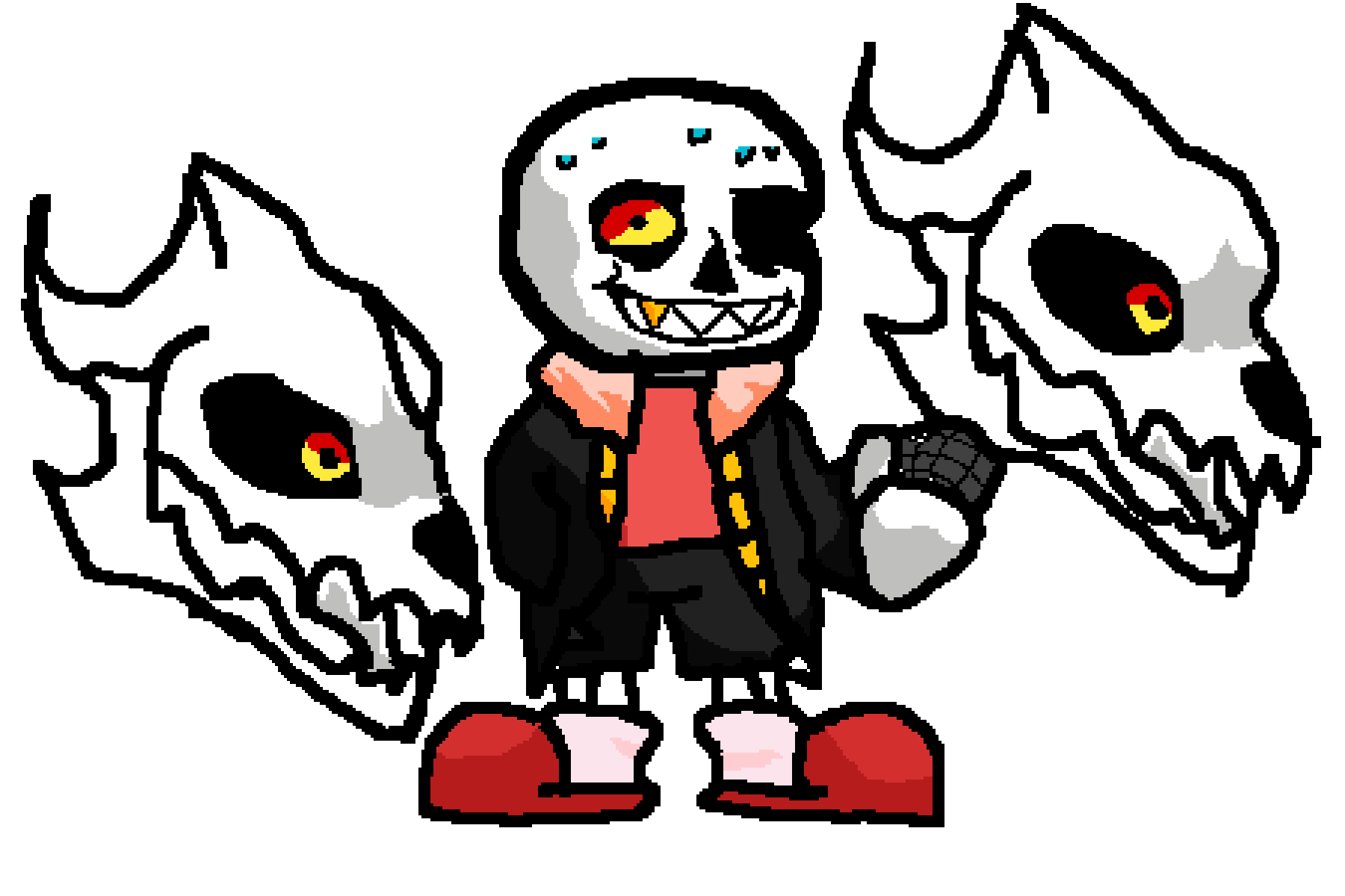Pixilart - Sans FNF full color by THECAPTAIN85