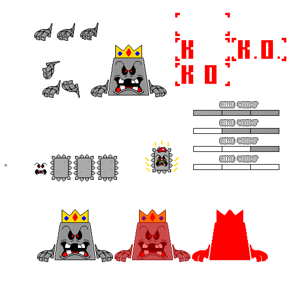 Pixilart - King Whomp Sprites by SuperSonic29