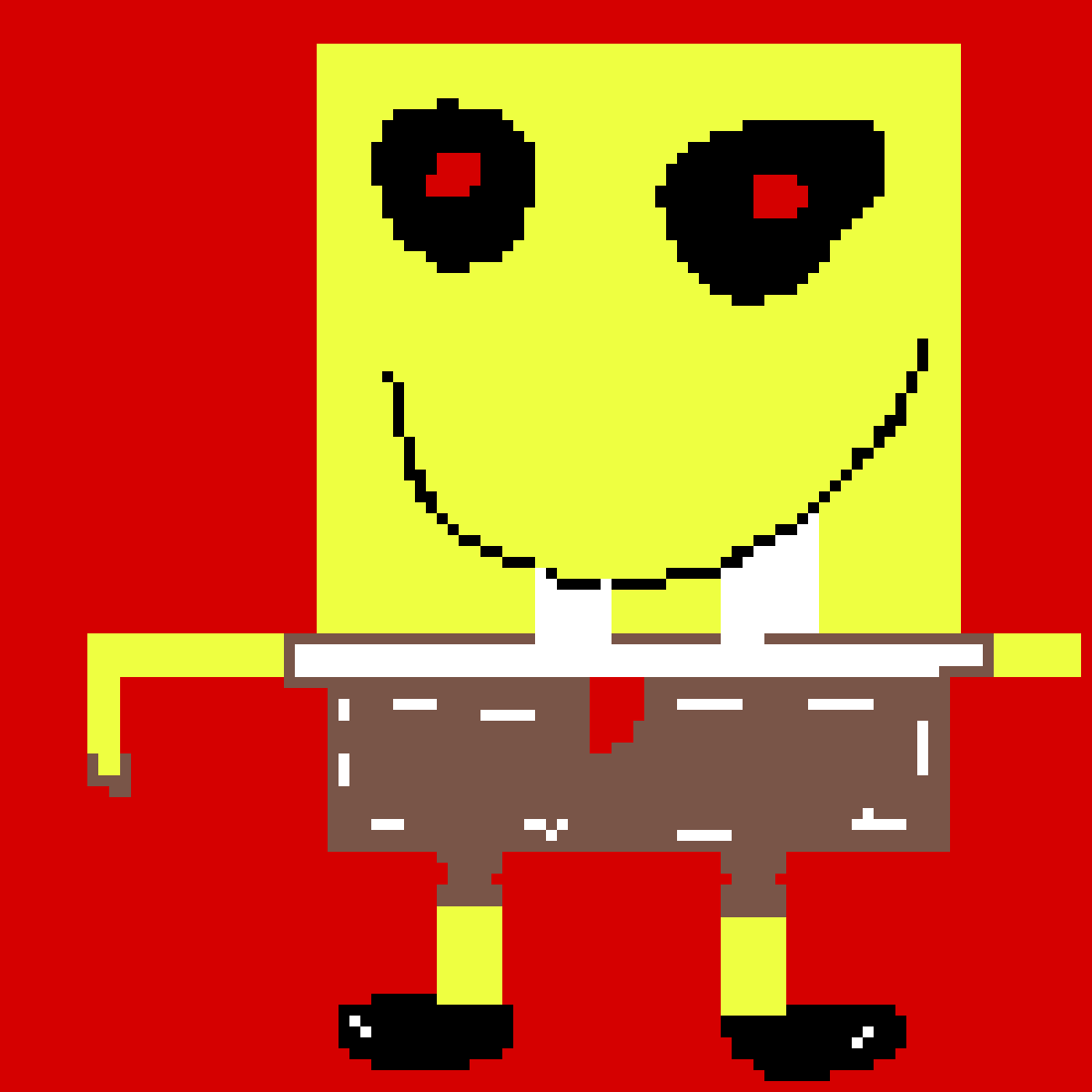 Evil Spongebob Drawing Regular Price Tagged "Spongebob II Creepyfied"