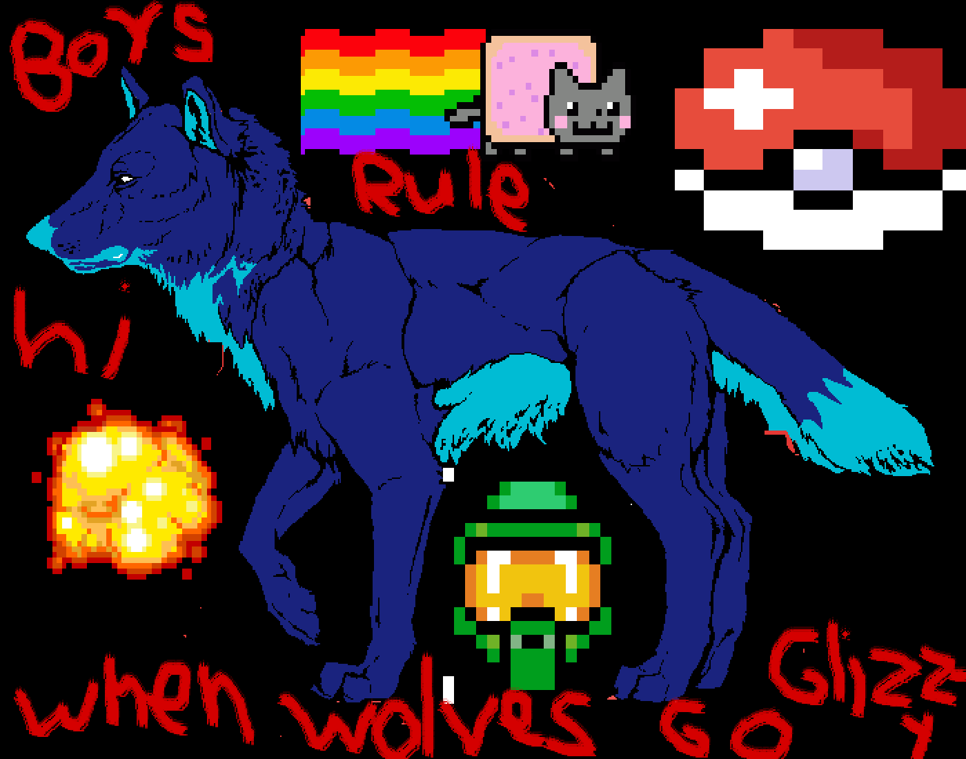 Pixilart - glizzy wolf by awesome-glizzy