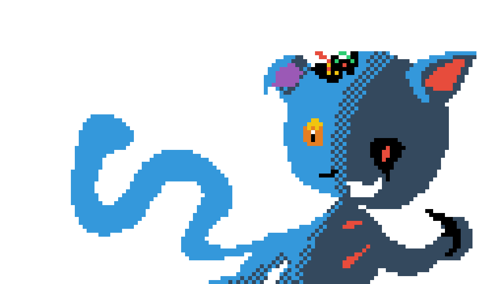 Pixilart - BlueCat (Super EVIL Evolve) by BloodEye