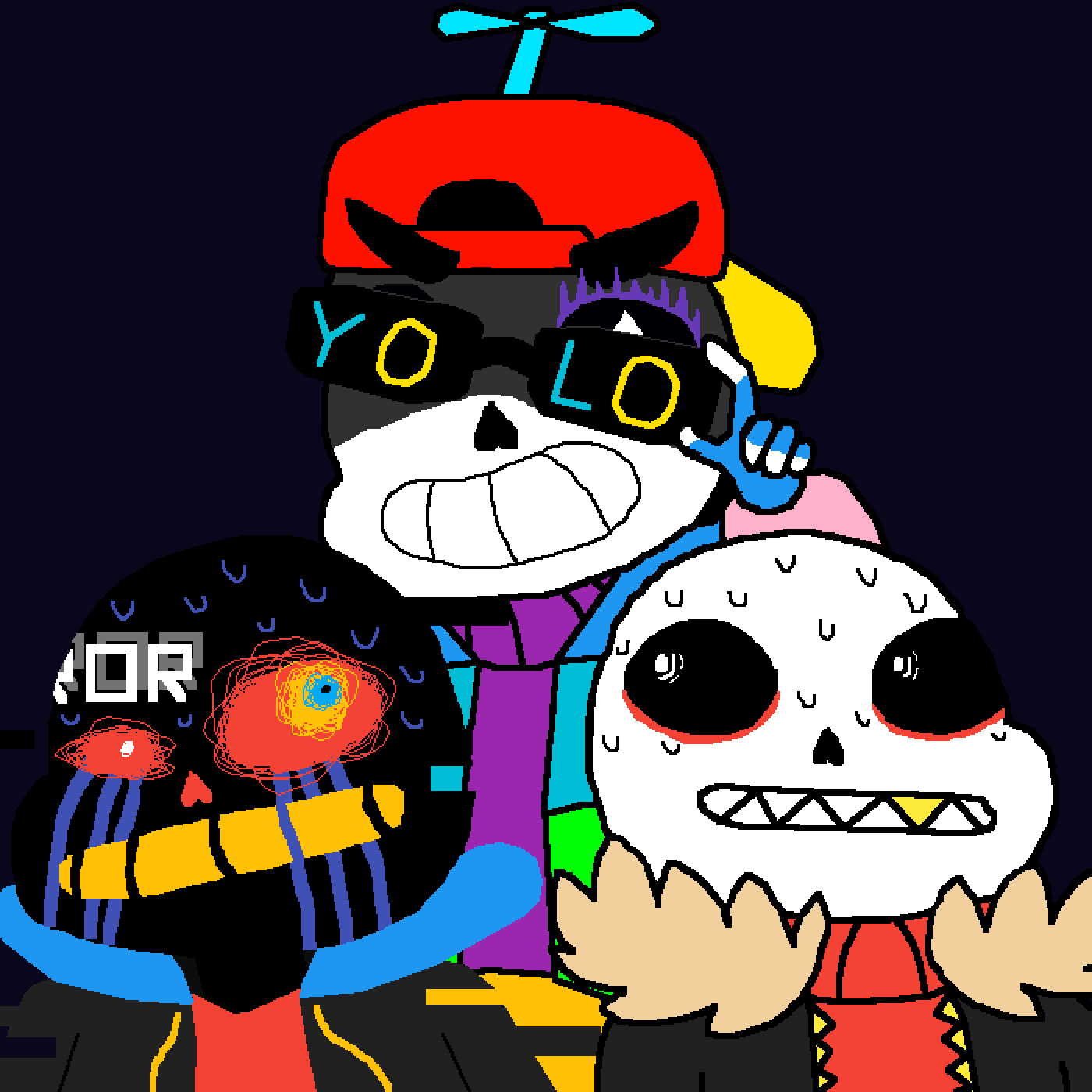 Pixilart - fresh vs error and fell by Sephy123