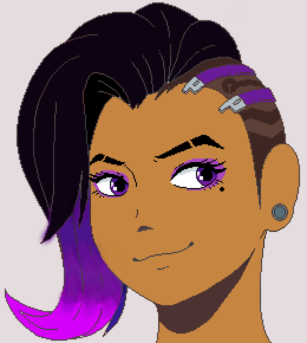 Editing Sombra Overwatch - Free online pixel art drawing tool - Pixilart
