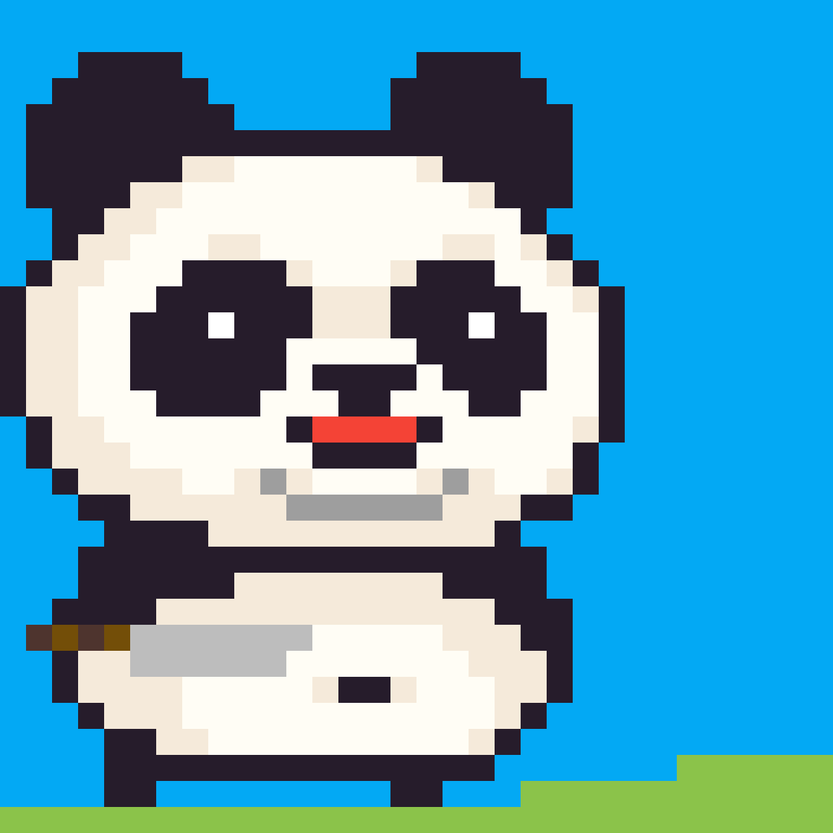 Pixilart - panda from soul knight by Shinobi-13
