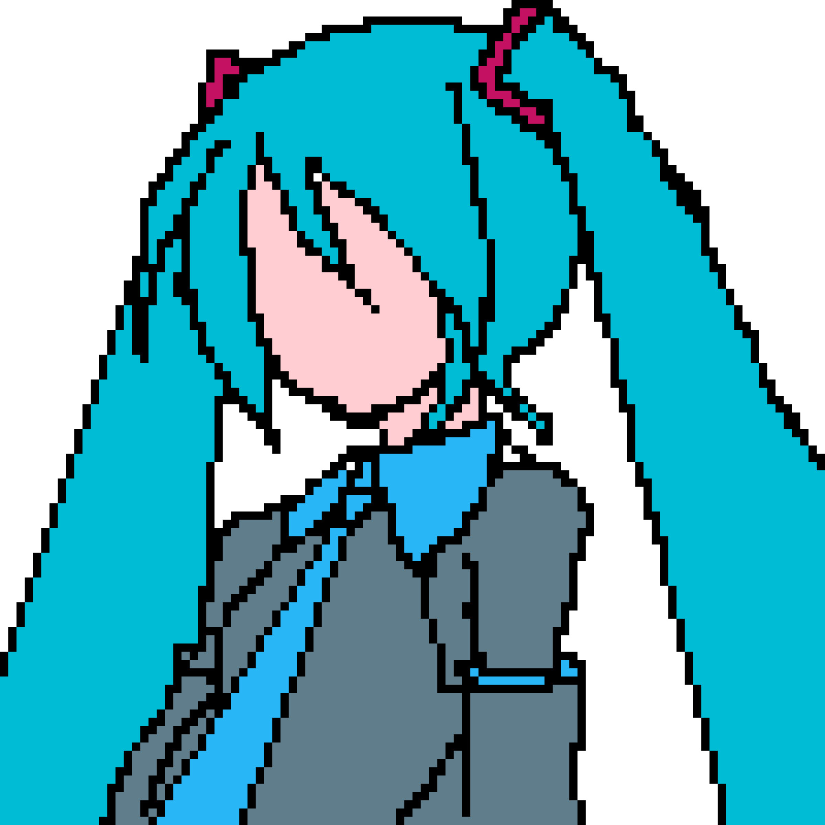 Pixilart - Hatsune Miku by ennardtheclown