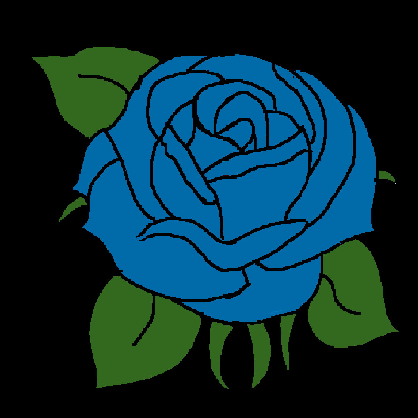 Pixilart - Blue rose by Raven1755