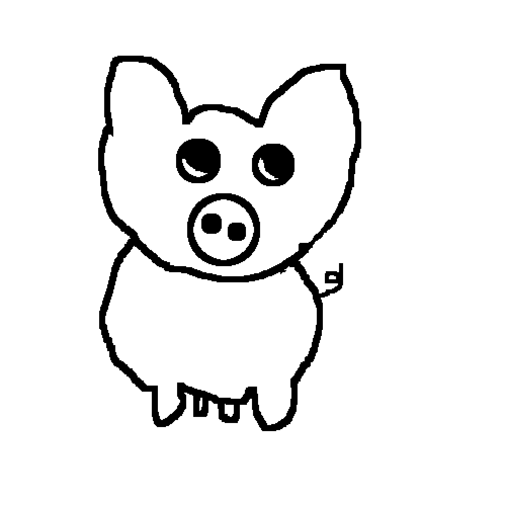 Pixilart - pig base 4 by mcpig