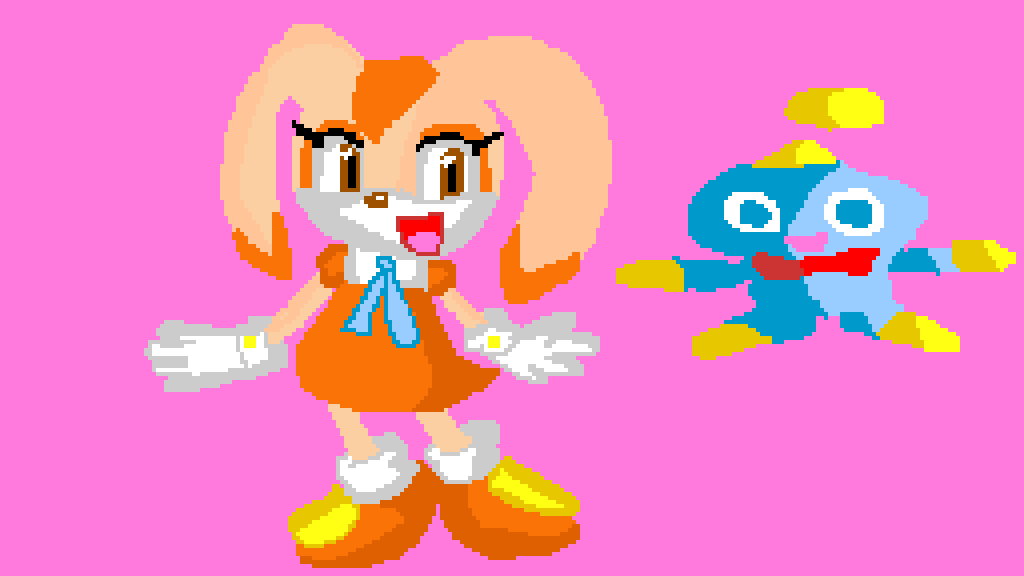 Editing Cream the rabbit & cheese - Free online pixel art drawing tool ...