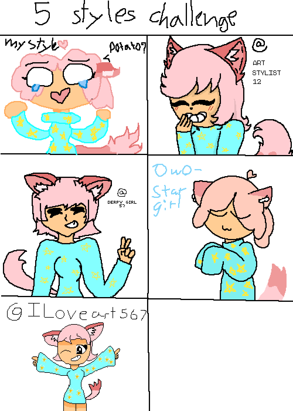 Editing The 5 style challenge - Free online pixel art drawing tool ...