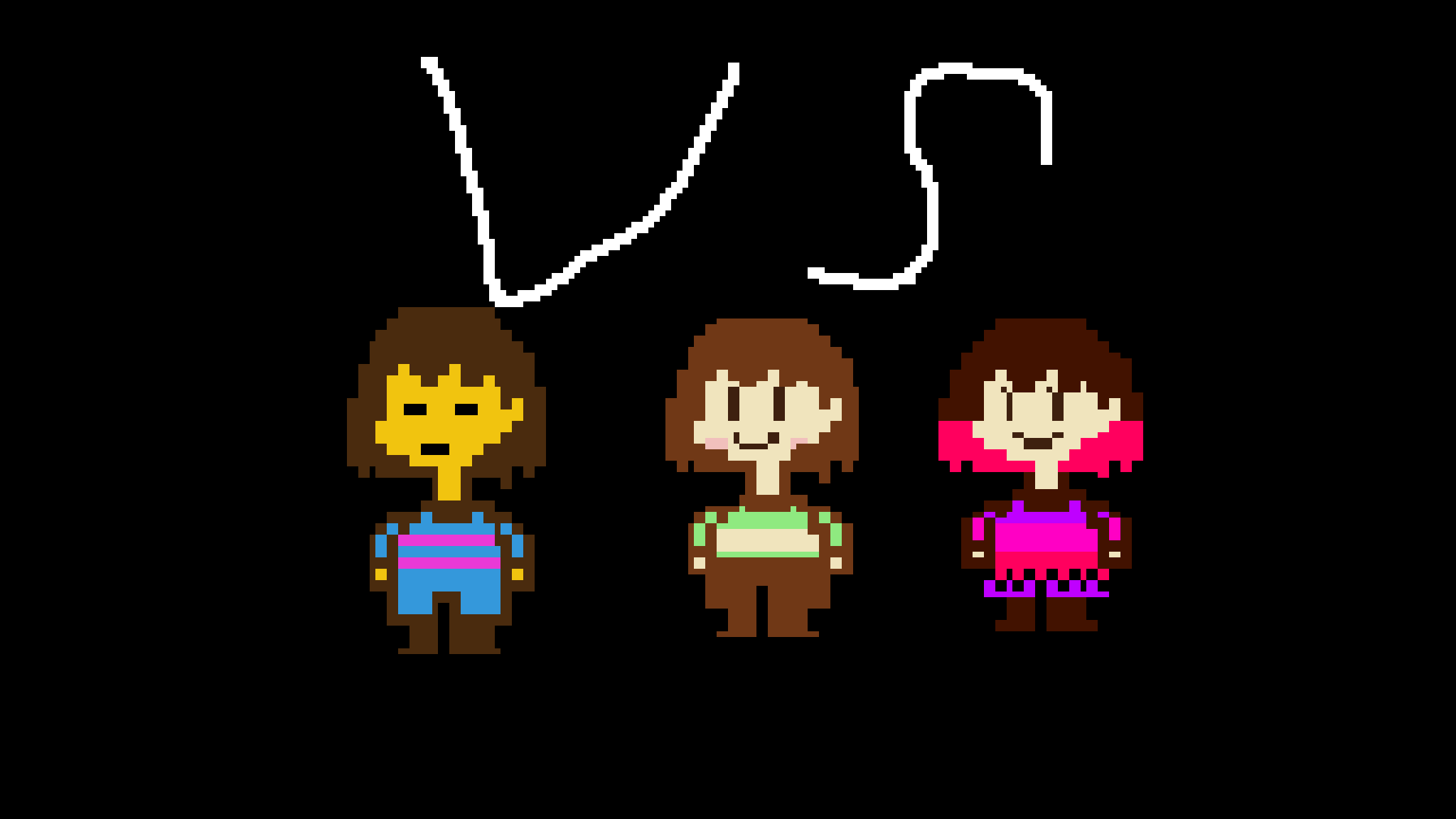 Pixilart - frisk vs chara vs betty by Gamer2312