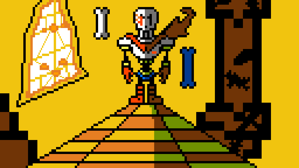 Pixilart - Undertale Papyrus (Judgement hall) battle by bobvsjeff
